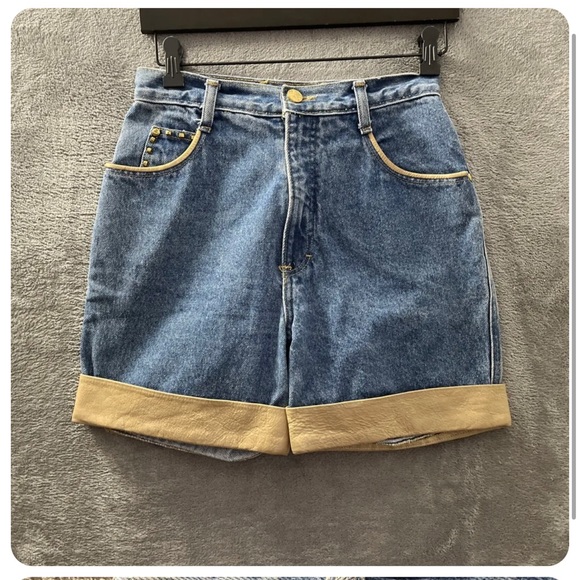 Cache | Shorts | Vintage Cache Studded Leather Jean Shorts Y2k 9s 0 2 ...